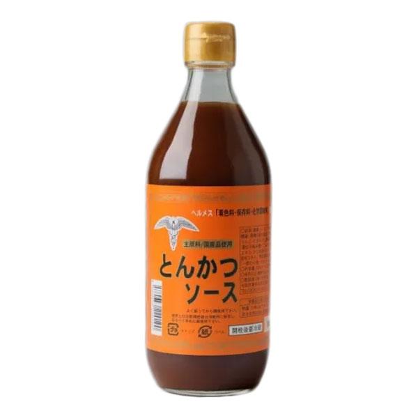 「ヘルメスソース　無添加シリーズ　とんかつソース　500mL」は、コク深く酸味のきいたとんかつソースです。揚げ物や煮込み料理の隠し味としてもお使いいただけます。着色料・甘味料・保存料不使用。■メーカー　石見食品工業所■区分　セレクトフード/...
