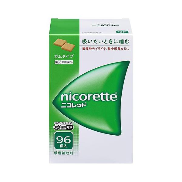 「ジョンソン・エンド・ジョンソン　ニコレット　96個」は、タバコをやめたいと望む人のための医薬品で、禁煙時のイライラ・集中困難などの症状を緩和します。（タバコをきらいにさせる作用はありません）使用期間は3ヵ月をめどとし、使用量を徐々に減らす...