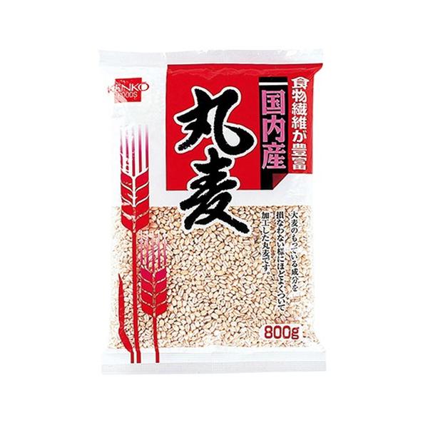 「丸麦　800g」は、国内産大麦を程よくついて加工した丸麦です。押麦のような圧扁はしていないので、より麦本来の旨味ともちもち缶が味わえます。■メーカー　健康フーズ■区分　セレクトフード/食材・加工食品/雑穀