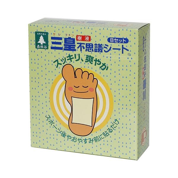 「三皇　不思議樹液シート　Bセット　24枚（48駒）固定シート24枚」は、広葉樹抽出成分を特別製法により粉末化したものを不織布にキルティングしたシートです。足にシートを貼るだけで、スッキリさわやかになります。天然の恵みを閉じこめた不思議シー...
