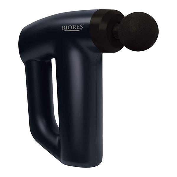 「RIORES　ドクターショット Pro　DR-SHOT-PRO　ネイビー」は、管理医療機器の家庭用電気マッサージ器です。使いたい部位に応じて、交換用ヘットパーツが5種類付属しています。最大振動回数は約3500回。5段階のレベル調節で、お好...