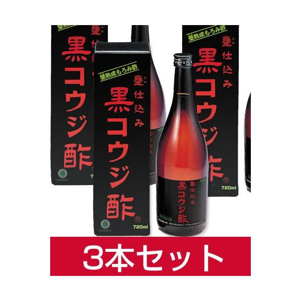 「サンヘルス　黒コウジ酢　720ml×3本セット」は、熟成された特殊な「もろみ」と沖縄特産の「黒コウジ」を原料にじっくりと時間をかけ、天然発酵させた甕仕込みの黒酢で、特に天然の“クエン酸”の量が抜群です。また18種類のアミノ酸をバランスよく...