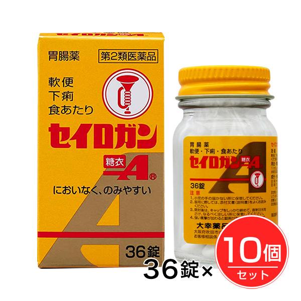 においがない糖衣錠。下痢、食あたりに。「セイロガン糖衣A　36錠」は、１００年以上前から使用されている正露丸の姉妹品で、ご家庭にて服用されている常備薬です。生薬である主成分の日本薬局方（日局）　木(もく)クレオソートは腸の運動を止めることな...