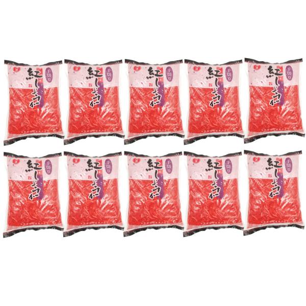 紅生姜を惜しみなくたっぷりとお使い頂ける大容量パックです。生姜を綺麗な千切りにし、紅生姜にしました。ラーメンや牛丼に添えてもおいしくお召し上がりいただけます。＜商品内容＞■内容量：1kgx10袋■原材料：しょうが、漬け原材料(食塩、食酢)／...