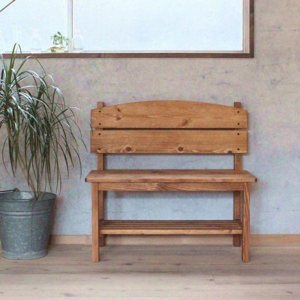 ■ サイズ幅78cm×奥行38cm×高さ74cm座面高さ39cm■ 樹　種パイン■ 塗　装天然オイル塗装(ライトブラウン／ダークブラウン)■ 納　期在庫がある場合：７営業日以内に発送可能です。在庫がない場合：制作に１カ月ほどお日にちをいただ...