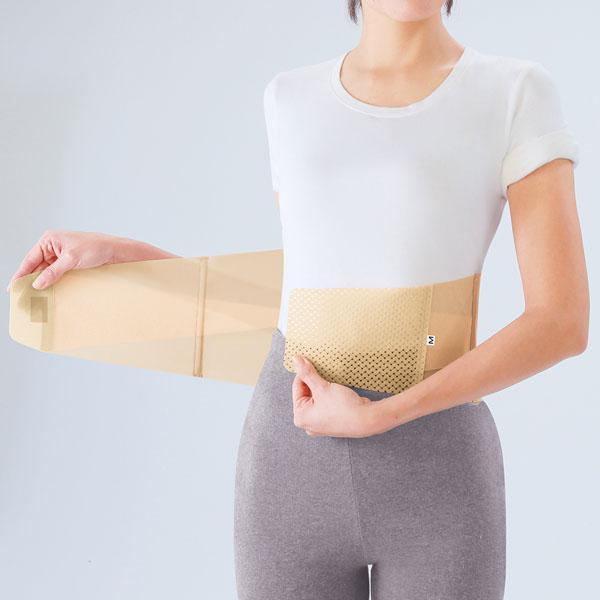 【匠の心 テーピング腰ベルト】アウターにひびきにくい極薄タイプ！軽くて薄いのに腰をしっかりサポート。伸縮性のある素材でグッと伸びてピタッとフィット。しなやかで軽い4本のボーンが腰をサポート。薄いので座った時でも腹部を圧迫しにくい。サイズ調整...
