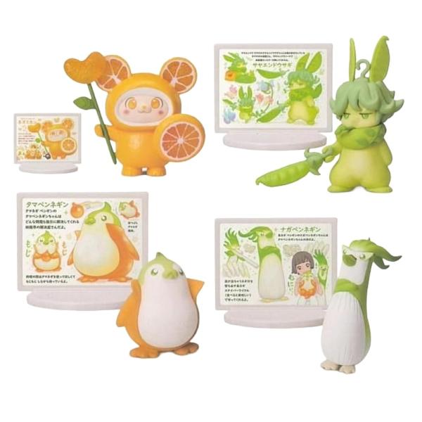 「商品情報」「主な仕様」内容 1. ネズミカン 2. サヤエンドウサギ 3. タマペンネギン(ペンネギンブラザーズ兄) 4. ナガペンネギン(ペンネギンブラザーズ弟)サイズ：全高約31-53mmJAN：4589675717933