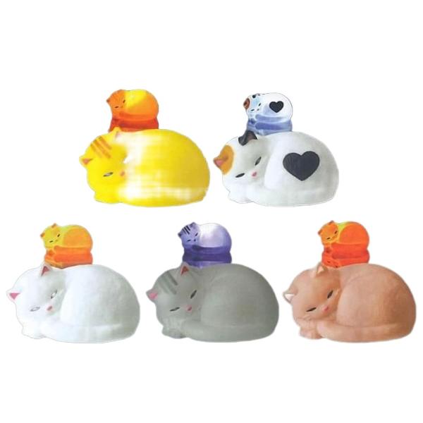 「商品情報」「主な仕様」内容 1. 黄猫 2. 三毛猫 3. 白猫 4. 灰猫 5. 茶猫サイズ：全長約64mm