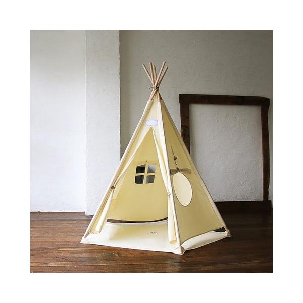 お部屋によく馴染む美しい木目調のスタンドがポイント Sifflus/シフラス　リトル ティピー 収納バッグ付き SFF-09 組み立て簡単