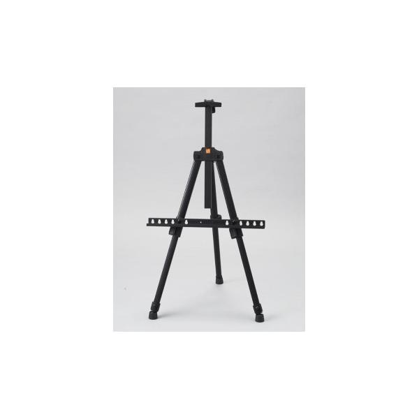 小さいスペースでの絵画制作や展示などに使いやすい軽量メタルミニイーゼル!!受けをセットする爪が2か所ありコンパクトサイズでありながら最大727mmまで製作、展示が可能。