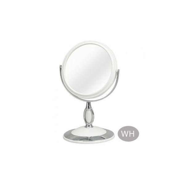 しなやかなシェイプが気品漂うスタンドミラーです。角度調整ができるので顔全体からデコルテラインをしっかり確認することができます。片面は3倍のズームアップミラーになっているので、細かい目元のメイクやコンタクトを入れる時にも大活躍♪