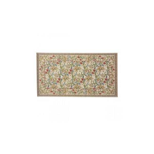 ブロックプリントの壁紙として1899年に、ウィリアム・モリスの一番弟子ジョン・ヘンリー・ダールによってデザインされたものです。少し光沢感を強調し、エレガントで女性的な雰囲気の織物に仕上げました。