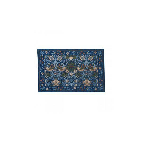 時代を超えて愛されるウィリアム・モリスの代表作の一つで、モリスの別荘である「ケルムスコット・マナー」でいちごをついばむツグミを見て描いたデザインです。1882〜1885年にモリス商会のマートンアビー工房で製作されていたハンドプリントを織物に...