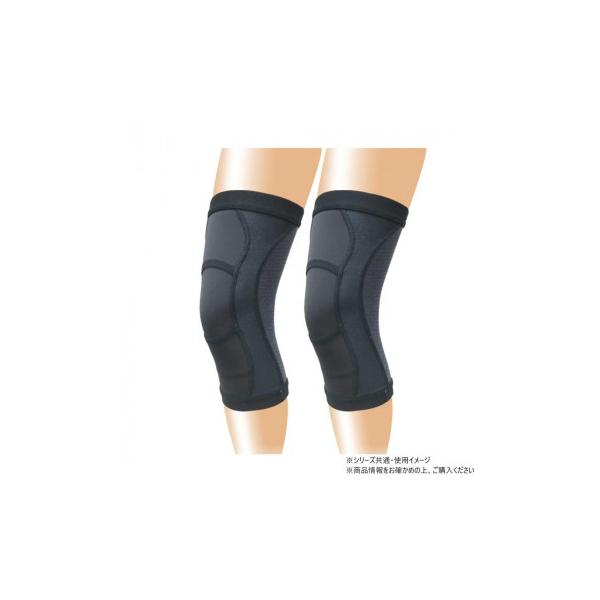 高機能素材が両側から挟み込む構造で、支柱の役割をして横ブレをサポートします。ハイパワーストレッチ素材とトンネル構造でひざの曲げ伸ばしをサポートします。ひざの後面はさらさらメッシュ素材で、蒸れにくく優しい肌触りです。