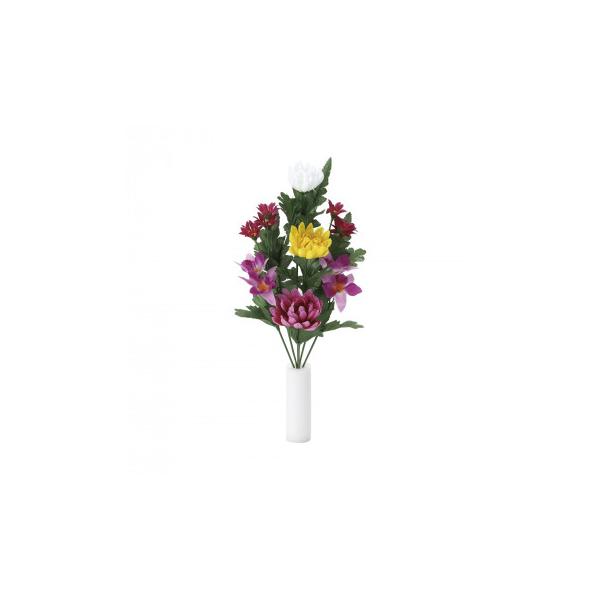 色とりどりの花が使用された仏花の造花です。
