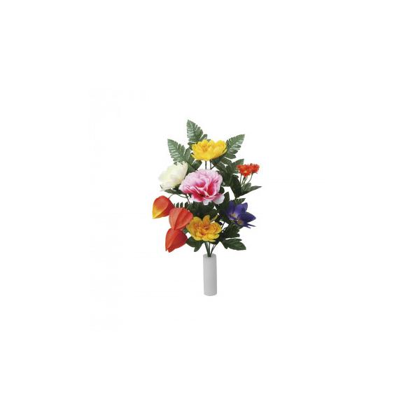 色とりどりの花が使用された仏花の造花です。
