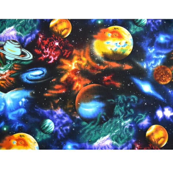 【USAコットン】ROBERT KAUFMAN/暗黒の宇宙/生地/布/入園入学/銀河/ローバートカフマン