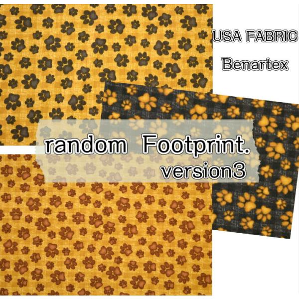 猫好き集まれ！USA FABRIC　Benartex/[Ver3ランダムフットプリント]/生地/布/綿/猫柄/ネコ/ねこ/USAコットン/肉球/DOG/犬