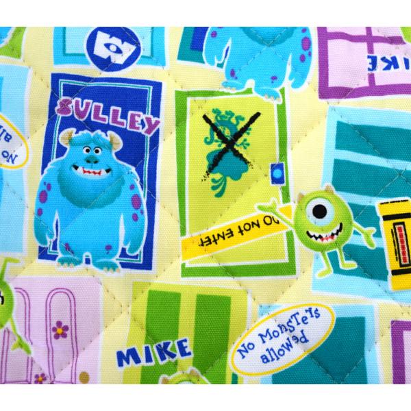 50cmまでメール便対応！【キルティング】モンスターズインク「Do not enter」布 生地 入園入学   キャラクター ディズニー マイク サリバン サリー オックス キルト
