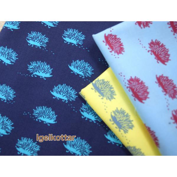 kippis「Igelkottar」はりねずみ コットン100％ シーチング生地  綿 布 マスク 服  手作り 入園入学 北欧 シンプル キッピス/ ブランド/