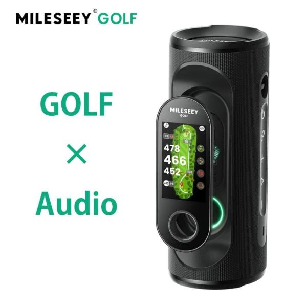 MILESEEY(マイルシーゴルフ)GeneSonic Pro ゴルフ GPSスピーカー。43,000以上のコースデータを内蔵した着脱式GPS搭載モデルです。3インチカラータッチパネルを採用しています。40Wスピーカーを搭載し、ヤード音声案...