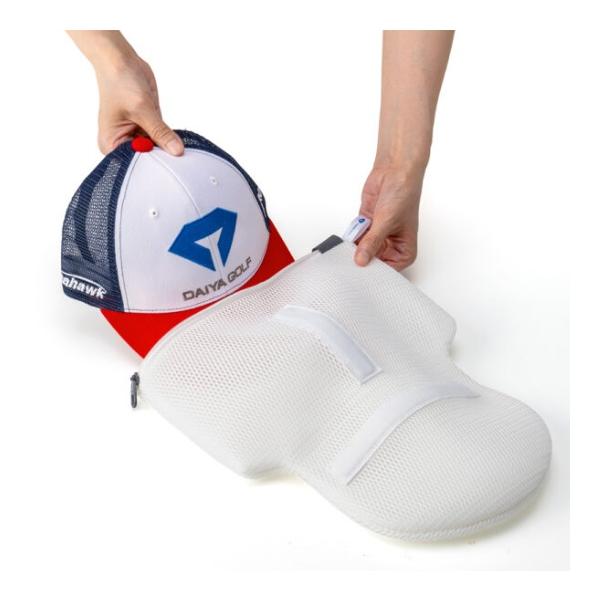 ゴルフキャップランドリーネット品番：OT-5001カラー：[ファスナー]ナチュラルホワイト　[引き手]グレー素材：[本体]ポリエステル、ナイロン　[形状サポート]アルミ本体寸法：横約33cm×縦約27cm入り数：1個洗濯物のめやす：キャップ...