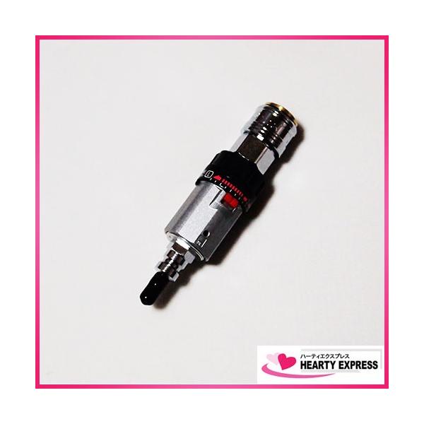 高圧→常圧レギュレータ  変圧レギュレータ KJ-KSR AIR用   ■ご使用方法■・本機のプラグ側を高圧用エアホースのソケットに接続してください。(圧力2.5MPaまで)・本機のソケット側に常圧用エアツールを接続してソケットのスリープを...