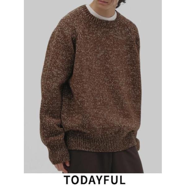 2026秋冬 TODAYFUL (トゥデイフル）先行予約Raglan Knit Pullover★※入荷時期：10月下旬〜11月下旬コットン混のリリヤーン糸を使用して編まれたニット。太めの襟リブや少しラウンドさせた裾、ゆるっとしたサイズ感は...