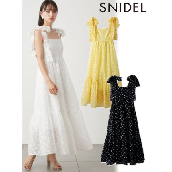 SNIDEL snidel / スナイデル 肩リボンJQキャミワンピース 24春夏 SNIDEL snidel / スナイデル 肩リボンJQキャミワンピース 24春夏