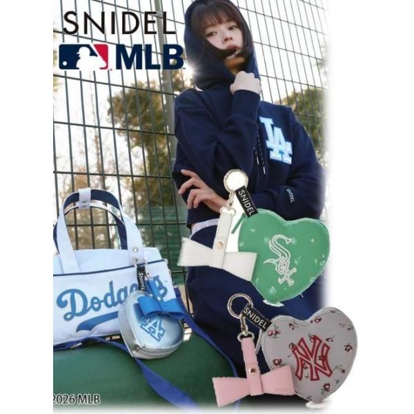 2026春夏 snidel （スナイデル）MLBチームロゴハートポーチチャームMLB に所属する３チーム 「ニューヨーク ・ ヤンキース」 「ロサンゼルス ・ ドジャース」 「シカゴ ・ ホワイトソックス」との特別なコレクションが実現！アパ...