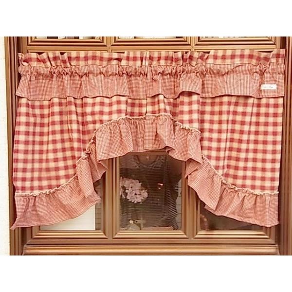 【発売日：2016年06月09日】小窓等の飾りに最適☆1枚掛けるだけでとっても可愛い空間になります♪横幅が足りない場合はオーダーも可能ですのでお気軽にお問合わせ下さいませ。サイズ　W110ｘH50cm　1枚約W55cmで２枚に分かれています...