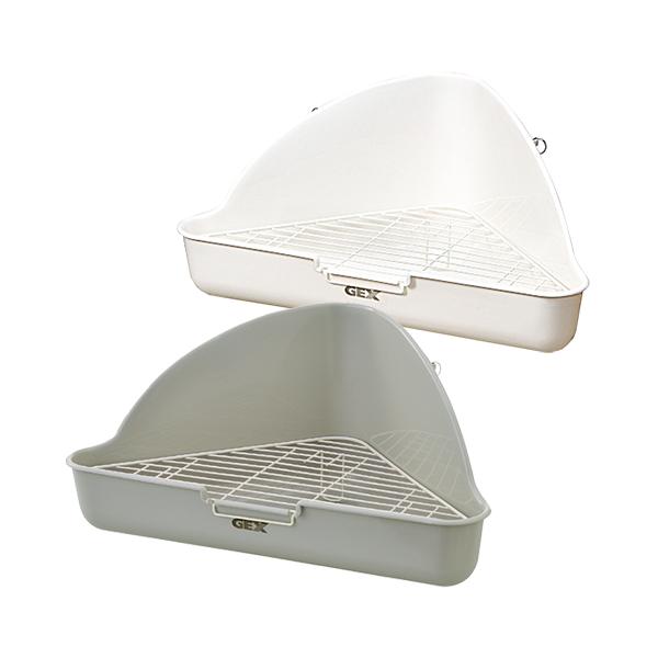 うさぎ用メーカー：ジェックスカラー：ミルキーホワイト、ムーングレーサイズ：幅355x奥行203x高さ165mm■材質・原材料[トイレ]・トイレ本体　ポリプロピレン・スノコ・ワンタッチフック・フックリング　スチール[トイレ砂]天然ヒノキ、ヒノ...