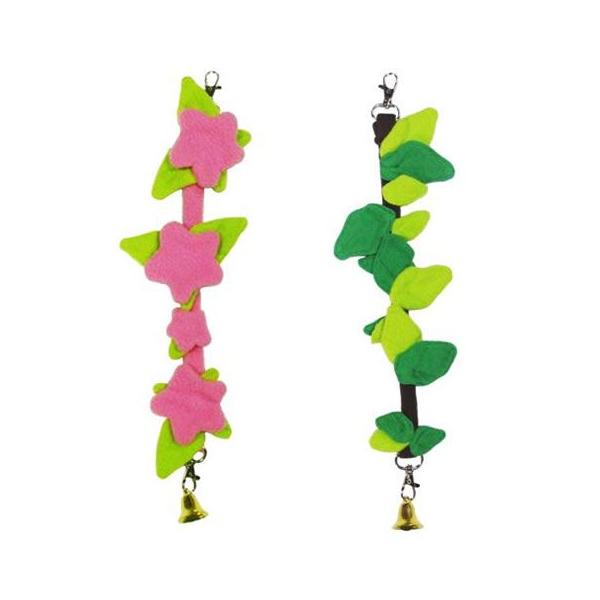 ●メール便対応商品です●モモンガ、リス用メーカー：レインボーカラー：フラワー、リーフサイズ：約385mm(ベルのサイズ25mm)■素材　ポリエステル