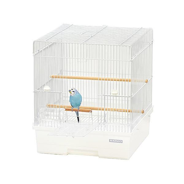 小型フィンチ、小型インコ、コザクラ・オカメ等の中型インコ(成鳥)用メーカー：サンコー（SANKO）サイズ：幅385×奥行405×高さ435mm＜付属品＞専用パーチ　2本手乗り扉用パーチ　1本イージーホーム　バード食器M　2個スライド扉ロック...