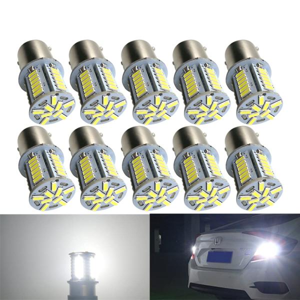 　【 S25 LED シングル 】バックランプ/ウインカー シングル球、ピン角度180°( BA15Sタイプ 12V21W対応)、ホワイト光、DC12V対応可。<br><br>　・360°無死角発光！長時間安定した輝...