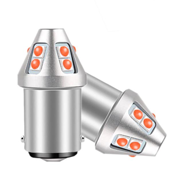 　【仕様】 規格：S25 ダブル 1157 BAY15D P21/5W 段違いピン180° / 消費電力：4.8W / 電圧：DC12V-30V / 発光色：レッド 赤/ チップ採用：拡散型3030SMD / チップ数：10連 / サイズ（...
