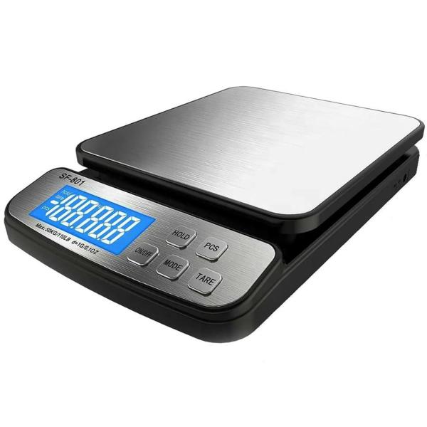 　【製品仕様】 最大計量：50kg、計量範囲：0.1kg〜50kg、最小表示：1g 、電源：単4電池3個(電池は付属しません) 。(注意:最小表示単位≠測量の精度、スケールを購入する場合、測量の誤差をお気をつけください。通常、1g単位の製品...