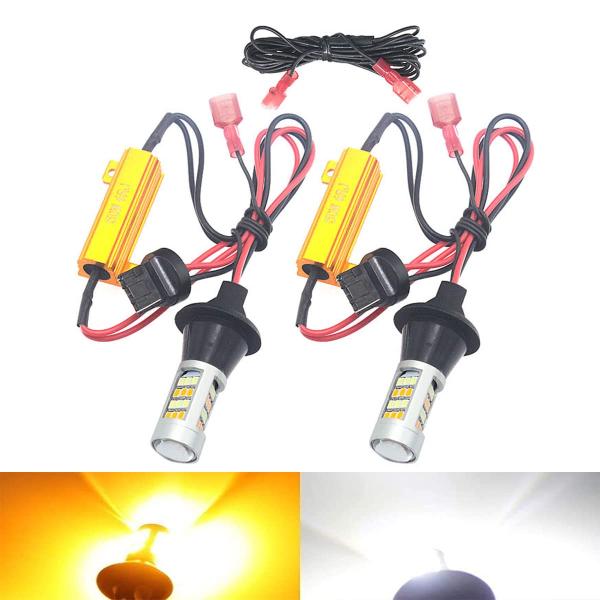 　2色切り替え：ホワイト（DRL） アンバー（ウインカー） / 口金規格：T20 7440 / 電圧：DC12V / ルーメン：約1000LM<br><br>　高輝度・省エネ：高品質42連2835LEDチップを使用し...