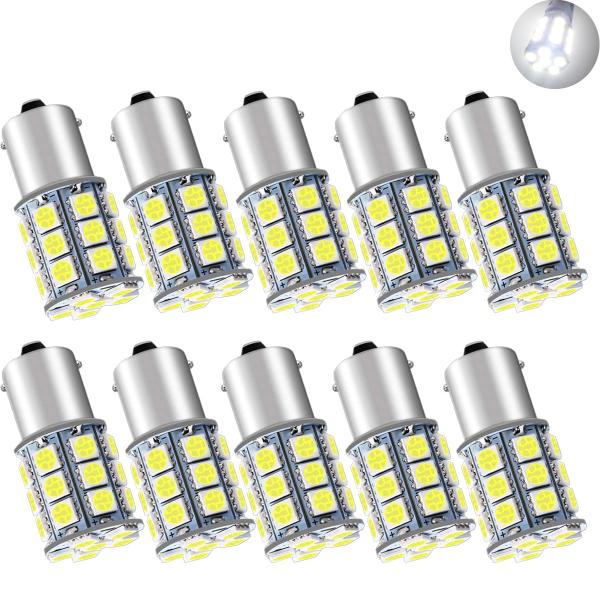 　【 S25 LED シングル 】バックランプ/ウインカー シングル球、ピン角度180°( BA15Sタイプ 12V21W対応)、ホワイト光、DC24V対応可。<br><br>　・360°無死角発光！長時間安定した輝...