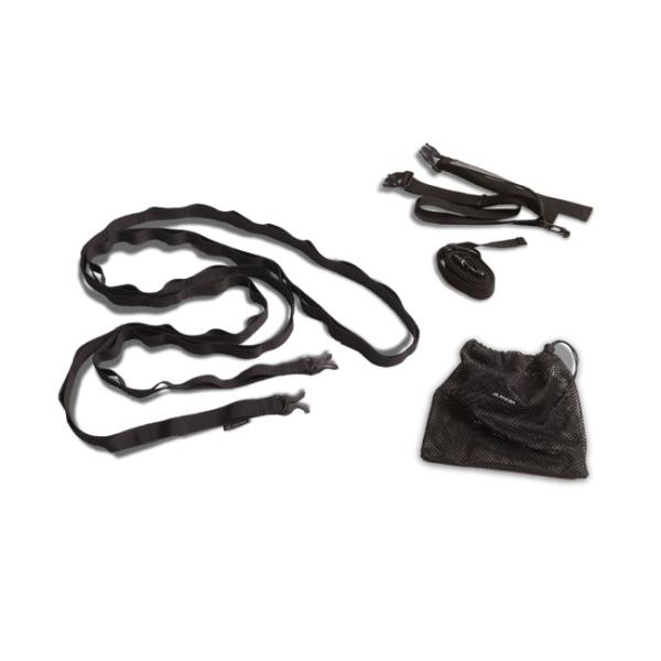 【アノバ ANOBA ハンギングチェーンショート ブラック】両サイドに延長可能ベルトを付属しており、270〜430cmまで長さ調整が可能で約4mサイズまでのタープに最適です。タープ下のお好みの位置にLEDランタンなどを自由に吊るすことができ...