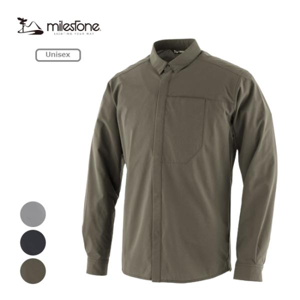 通気性に優れた伸縮性のある素材を活かした、ハイクやバイクに適したオリジナルシャツ。伸縮性、通気性に優れたアウトドアシャツの新定番。【SPEC】材質：ポリエステル100％付属品：反射キーホルダー