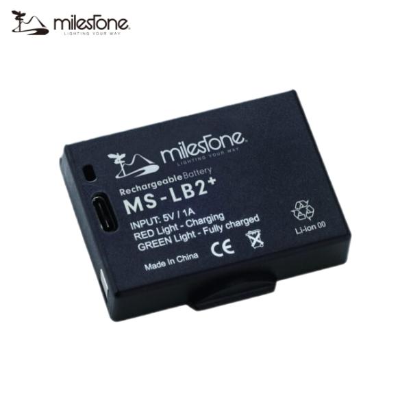milestone社のヘッドランプMS-H1、MS-H2、MS-K1専用のスペアバッテリーです。充電ポートはUSB TYPE-Cとなります。【SPEC】・容量：3.7V 1000mAh・本体質量：20g