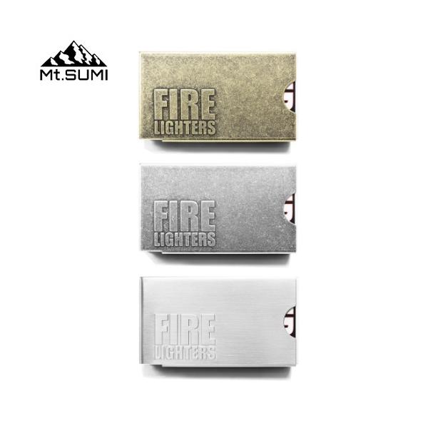 FIRELIGHTERS専用ケースです。アウトドアシーンでのパッケージ潰れを防ぎ、FIRELIGHTERSを簡単にカットできる機構をプラスしました。ライターメーカーならではの金属表面加工方法で見た目もこだわった商品です。※FIRELIGHT...