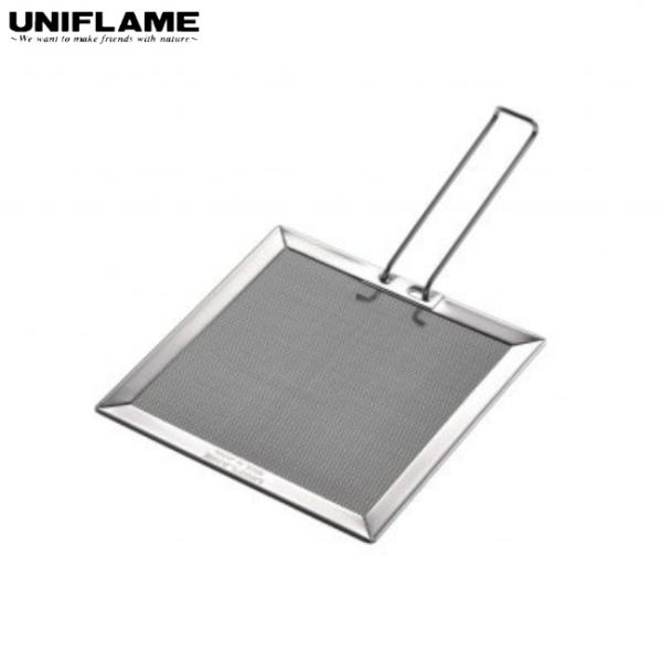 【ユニフレーム UNIFLAME バーナーパッド II  S 】シングルバーナーの炎を柔らかな赤外線の熱に変換。とろ火使用ができます。クッカーを置く際の安定板・滑り止めとしても。一般的なステンレス鋼に比べ、耐酸化性・耐熱性に優れた特殊耐熱鋼...