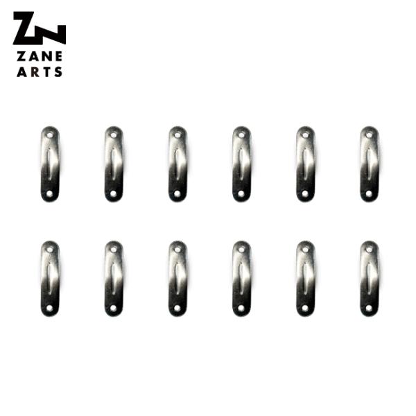 ロガ4、ギギ1に使用しているφ2mmロープ用のジザイ12個セット。アルミ製のストレートバー形状。アルミニウムの金属製で破損しにくく安心です。