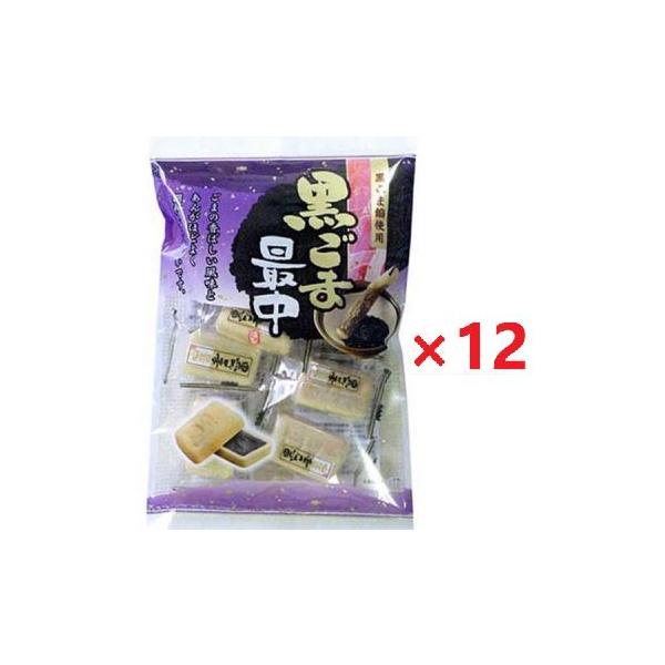 12個(1ケース)セットです。香ばしい黒ごまの風味が豊かに香る黒ごま最中です。しっとりとなめらかな口当たりの黒ごま餡を、さっくりと軽やかな最中の皮で丁寧に包みました。