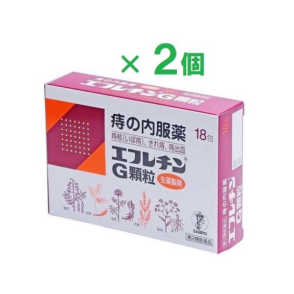 2個セットです。痔の内服薬で、「痔核（いぼ痔）、きれ痔、痔出血」に、止血・鎮痛・抗炎症・血流改善・緩下作用をもつ生薬成分を配合した生薬のみの内服薬です。