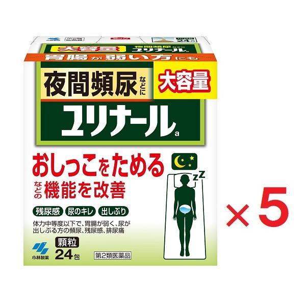 5個セットです９種類の生薬からなる清心蓮子飲（せいしんれんしいん）という漢方製剤です膀胱機能を改善し、おしっこをためられるようにして、頻尿などを改善していきます１日２回の服用で効きます