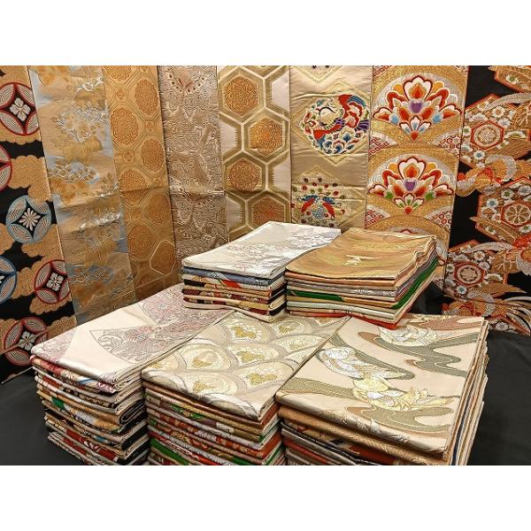 平和屋着物□袋帯 西陣 まとめて100点 鶴 孔雀 鴛鴦 尾長鳥 人物 蝶