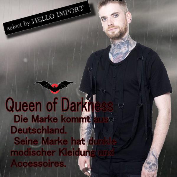メタル ゴスメタ パンク ヴィジュアル gothic ゴス 輸入 通販 ブラック ノースリーブ 英語 文字 柄 おしゃれ gotomeブランド名：QUEEN OF DARKNESS/クイーンオブダークネス (ドイツブランド)Select b...